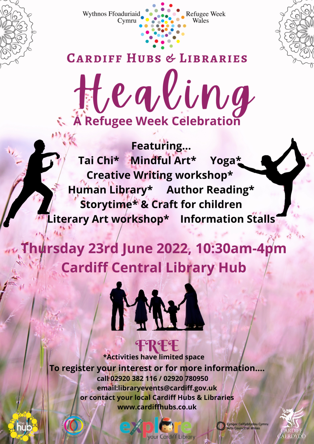 23rd June-Refugee Week at Cardiff Central Library Hub – SRCDC